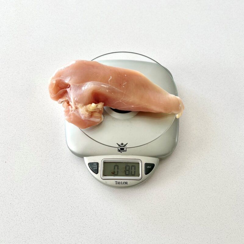 8 Oz Chicken Breast Protein Skinless Skin Raw Cooked Bone In Out